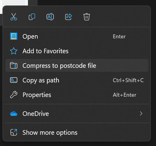 Compress to postcode file | i18n fails